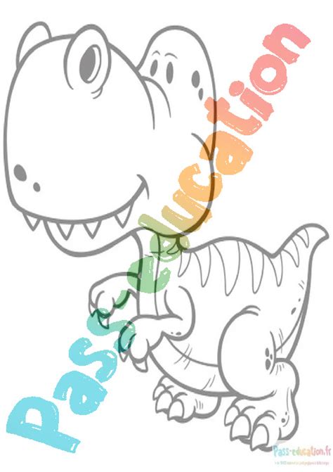 Coloriage t rex gratuit à télécharger et imprimer