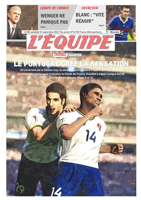 Rink Duz On Twitter La Une De Lequipe Au Lendemain Du Revers