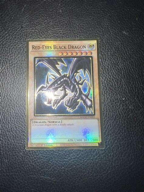 Red Eyes Black Dragon MAGO EN003 1st Edition MAXIMUM GOLD RARE NM Yu Gi