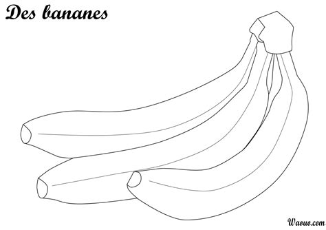 Coloriage des bananes gratuit à imprimer
