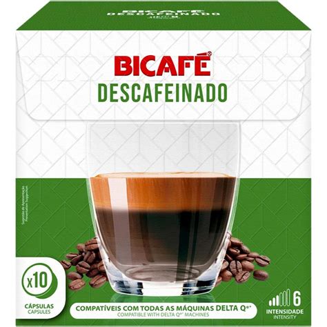 Cápsulas Café Bicafé Compatíveis Delta Q Descafeinado 10 Un
