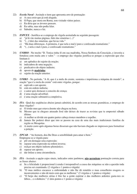 Exerc Cios De Portugu S Para Concursos Gabarito Em Pdf