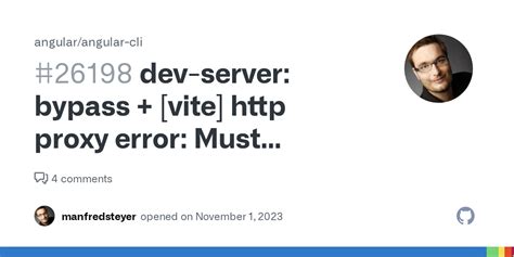 dev server bypass [vite] proxy error must provide a proper url as target · issue 26198