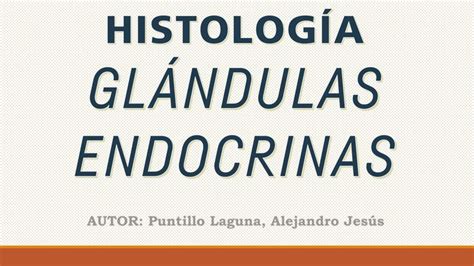 HISTOLOGÍA DE LAS GLÁNDULAS ENDOCRINAS Medicina humana Biología