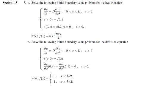 solved section 1 33 a solve the following initial boundary