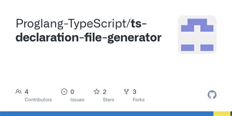 github proglang typescript ts declaration file generator