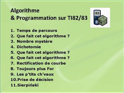 Quelques Algorithmes Au Lyce Boris Hanu Lyce Condorcet