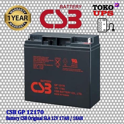 Jual Battery Ups Csb V Ah Gp F V Ah Shopee Indonesia