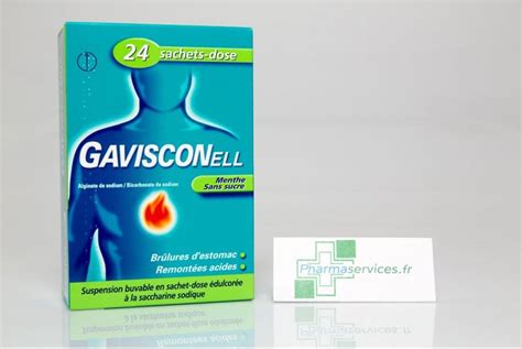 Gavisconell Menthe Sans Sucre 24 Sachets