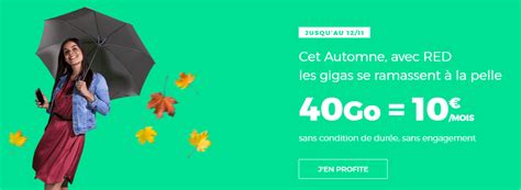 RED by SFR Forfait Mobile 40GO à 10 par mois Infos Mobiles