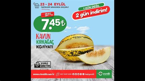 Esenlik Market Hafta Sonu Kampanyalar 23 24 Eylül 2023 YouTube
