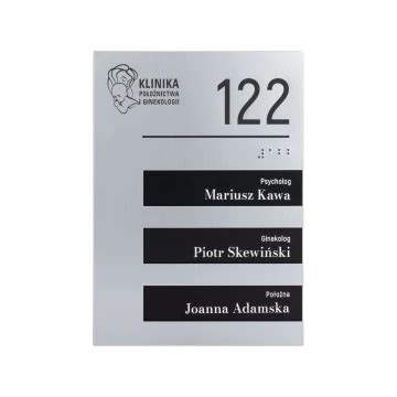 Drewniana Tabliczka Przydrzwiowa Z Okienkiem I Alfabetem Braille A