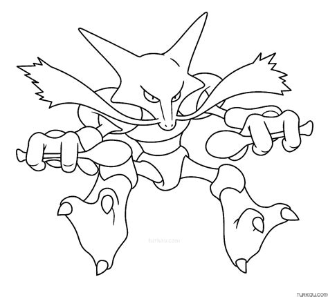 Pokemon Alakazam Coloring Page Turkau Coloring Home The Best Porn Website
