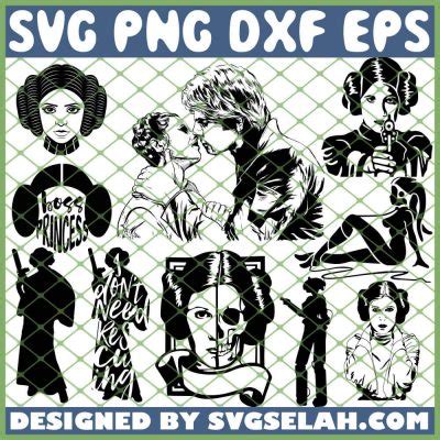 Princess Leia Star Wars SVG Bundle Star Wars SVG PNG DXF EPS