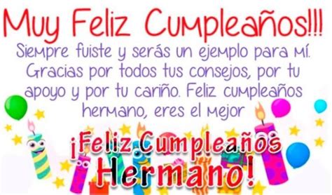 Hermosas Tarjetas De Cumpleaños Para Un Hermano Especial Day Wishes