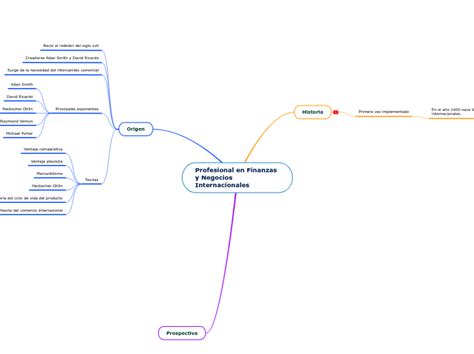 Profesional En Finanzas Y Negocios Interna Mind Map