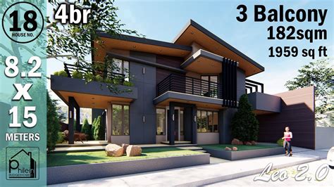 ELEGANT 2 STOREY HOUSE WITH 4 BEDROOMS AND 3 BALCONIES MODERN HOUSE