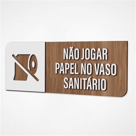 Placa Sinaliza O Indicativa N O Jogar Papel No Vaso Sanit Rio Shopee