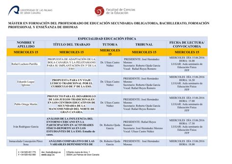 TRIBUNAL DE EDUCACI N F SICA