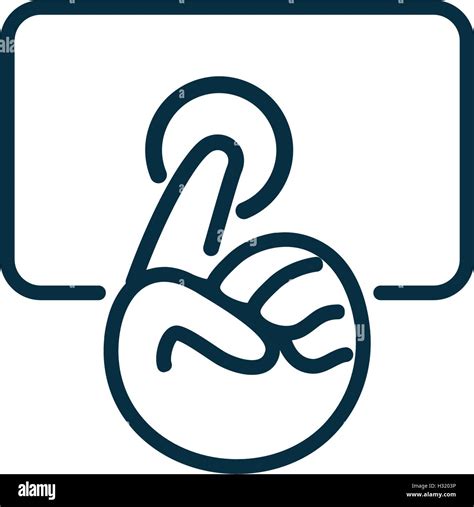 Isolierte Abstrakte Schwarz Wei Menschliche Hand Logo Zeigenden