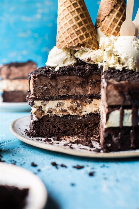 Triple Layer Chocolate Fudge Ice Cream Cake Recipe Ice Cream Cake