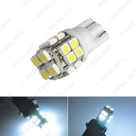 FEELDO CAR ACCESSORIES OFFICIAL STORE 1pcs DC12V White T10 194 W5W