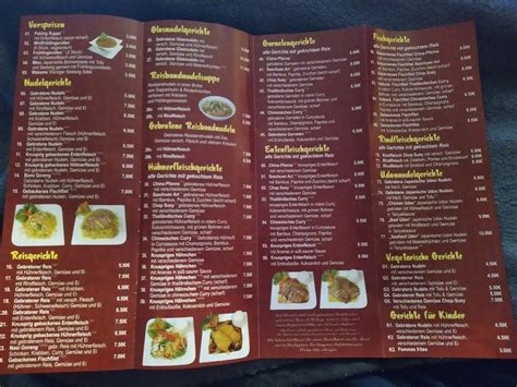 Speisekarte Von ASIA Thang Long Restaurant Riesa