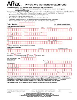 Fillable Online PDF Forms For Web Aflac Fax Email Print PdfFiller