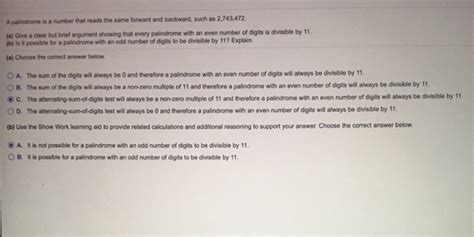 solved a palindrome is a number that reads the same forward