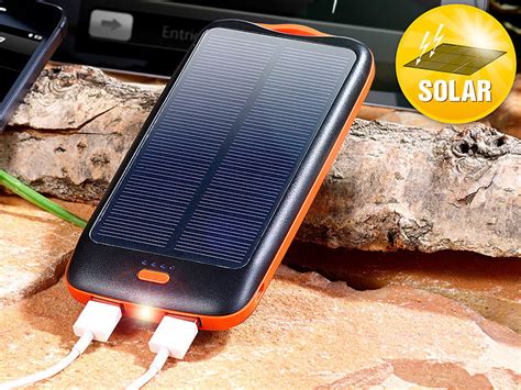 Revolt Powerbank Mit Solarzelle Solar Powerbank PB 100 S Mit 10 000