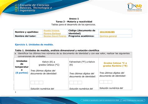 Tarea 2 Materia Y Reactividad Anyela Moreno Anexo 1 Tarea 2