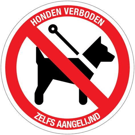 Verbodsborden En Stickers Honden Verboden Zelfs Aangelijnd Seton
