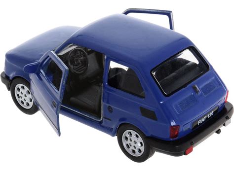 GRANATOWY POLSKI FIAT 126p Model Metalowy Welly 1 34 MALUCH ERLI Pl