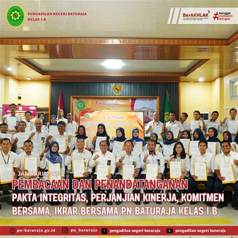Pembacaan Dan Penandatanganan Pakta Integritas Perjanjian Kinerja