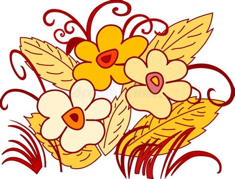 Images Vectorisées De Dessin Avec Le Motif Floral Pour Le Design