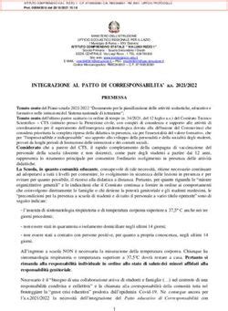 INTEGRAZIONE AL PATTO DI CORRESPONSABILITA A S 2021 2022