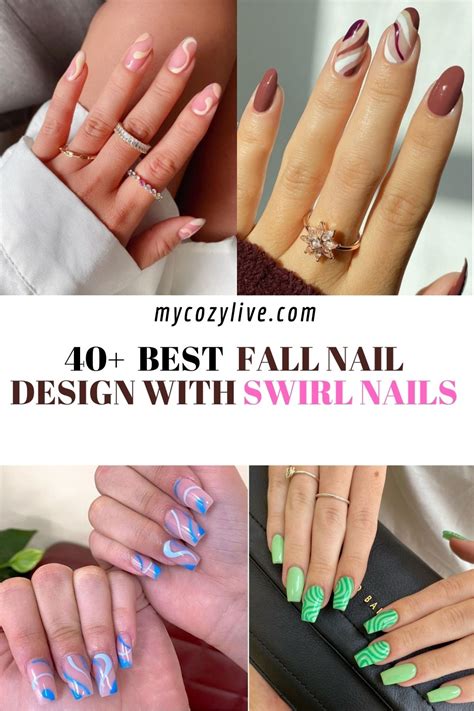 40 Abstract Nail Art Swirl Nails To Inspire Your Next Fall Manicure