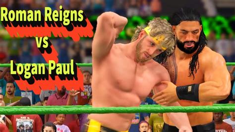 Roman Reigns Vs Logan Paul Wwe Crown Jewels Youtube