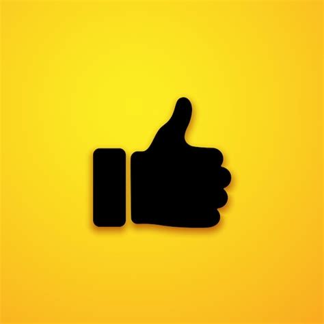 Duim Omhoog Teken Pictogram Illustratie Premium Vector