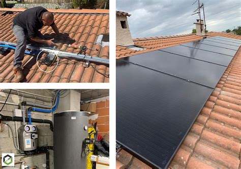 Pose de panneaux solaire photovoltaïques Dualsun associés à des micro