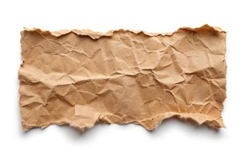 Realistic Torn Paper Texture On White Background Premium Ai Generated