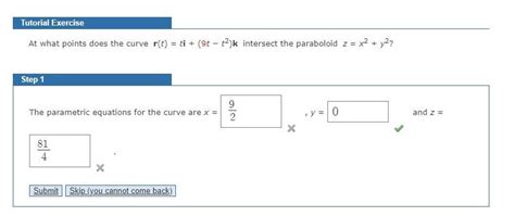 solved tutorial exercise at what points does the curve r t