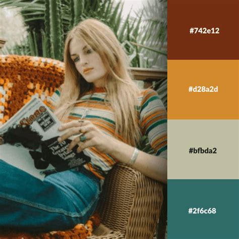 14 Best 70s Color Palettes With HEX Codes Included Vintage Colour