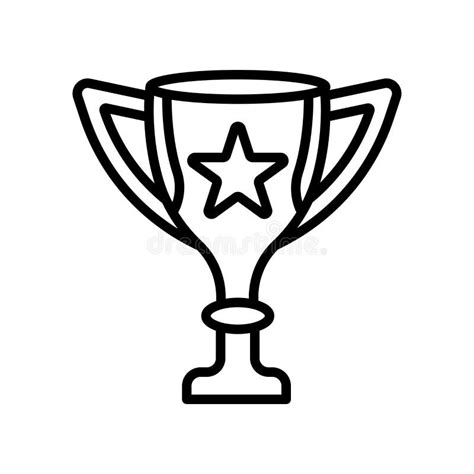 Sinal E Símbolo Do Vetor Do ícone Do Troféu Isolados No Fundo Branco