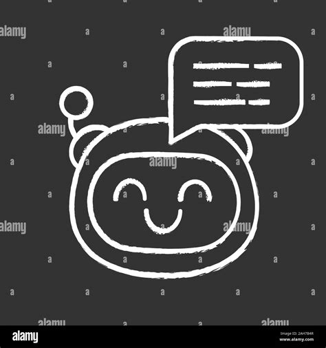 Chatbot Nachricht Chalk Symbol Talkbot Lachen Chat Moderne