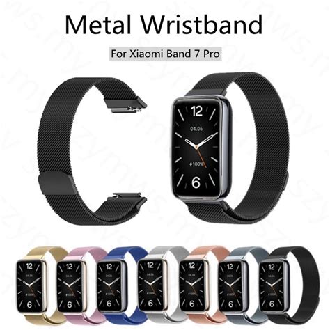 Pulseira De Metal Sobressalente Para Xiaomi Mi Band 7 Pro Escorrega O