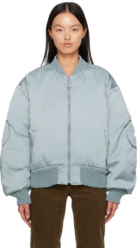 Acne Studios Blouson aviateur isolé bleu SSENSE France