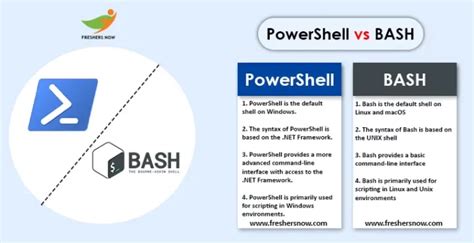 top 50 differences between powershell and bash
