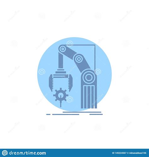 Automatizaci N F Brica Mano Mecanismo Icono Del Glyph Del Paquete
