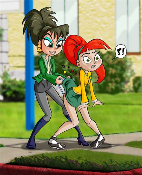 Rule 34 2girls Atomic Betty Betty Barrett Blue Panties Eyeshadow High Heel Boots High Heels